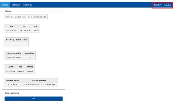 LIDAR firmware update